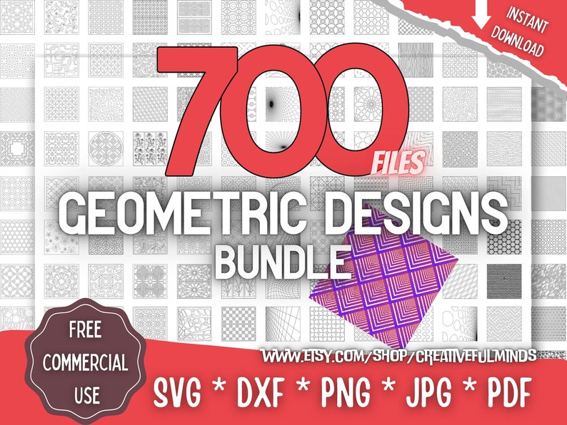 Geometric Designs SVG Bundle for Cricut CNC Laser Etc - Etsy