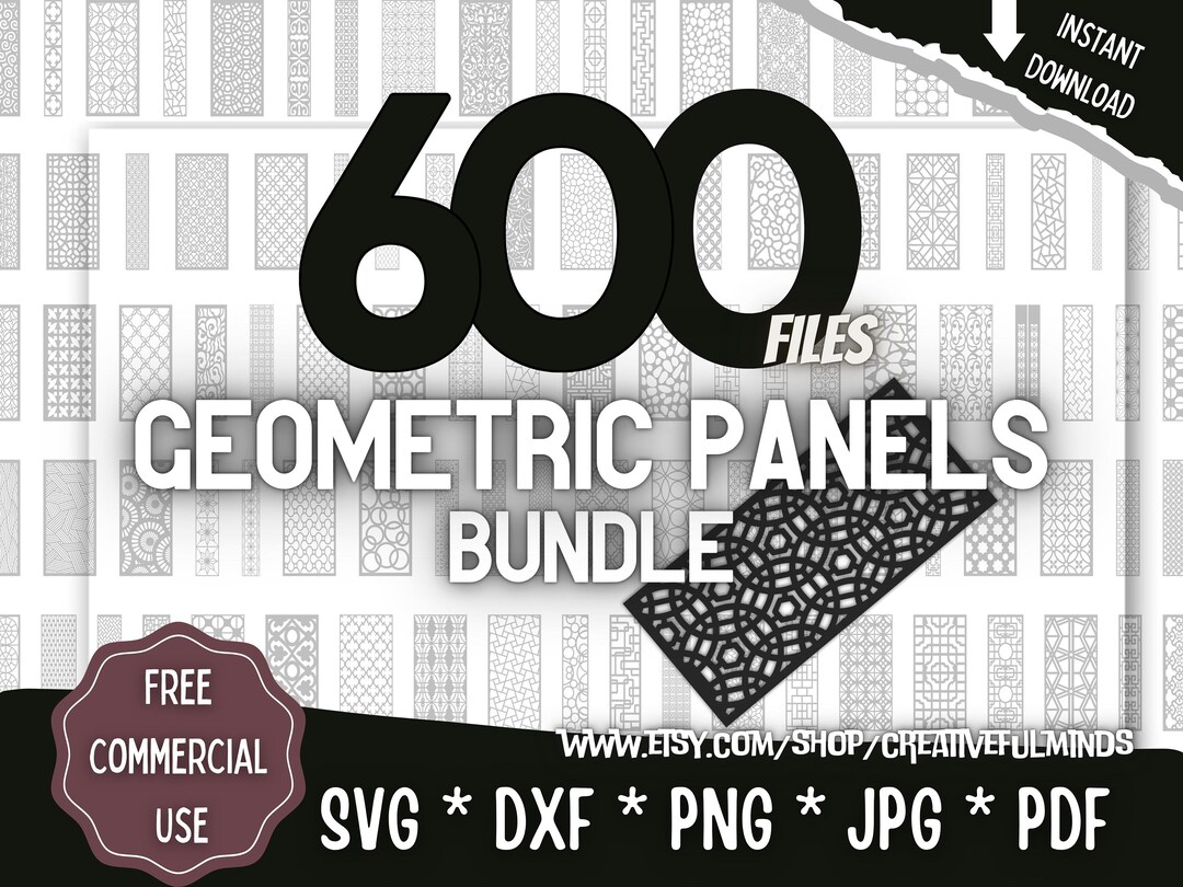 Geometric Panels SVG Bundle for Cricut CNC Laser Etc - Etsy
