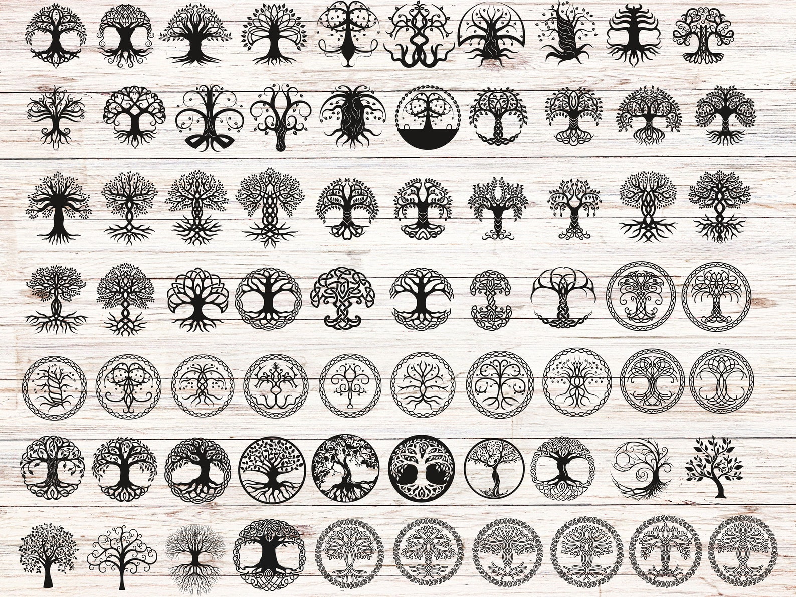 Celtic Trees SVG Bundle Life Tree SVG for Cricut CNC - Etsy