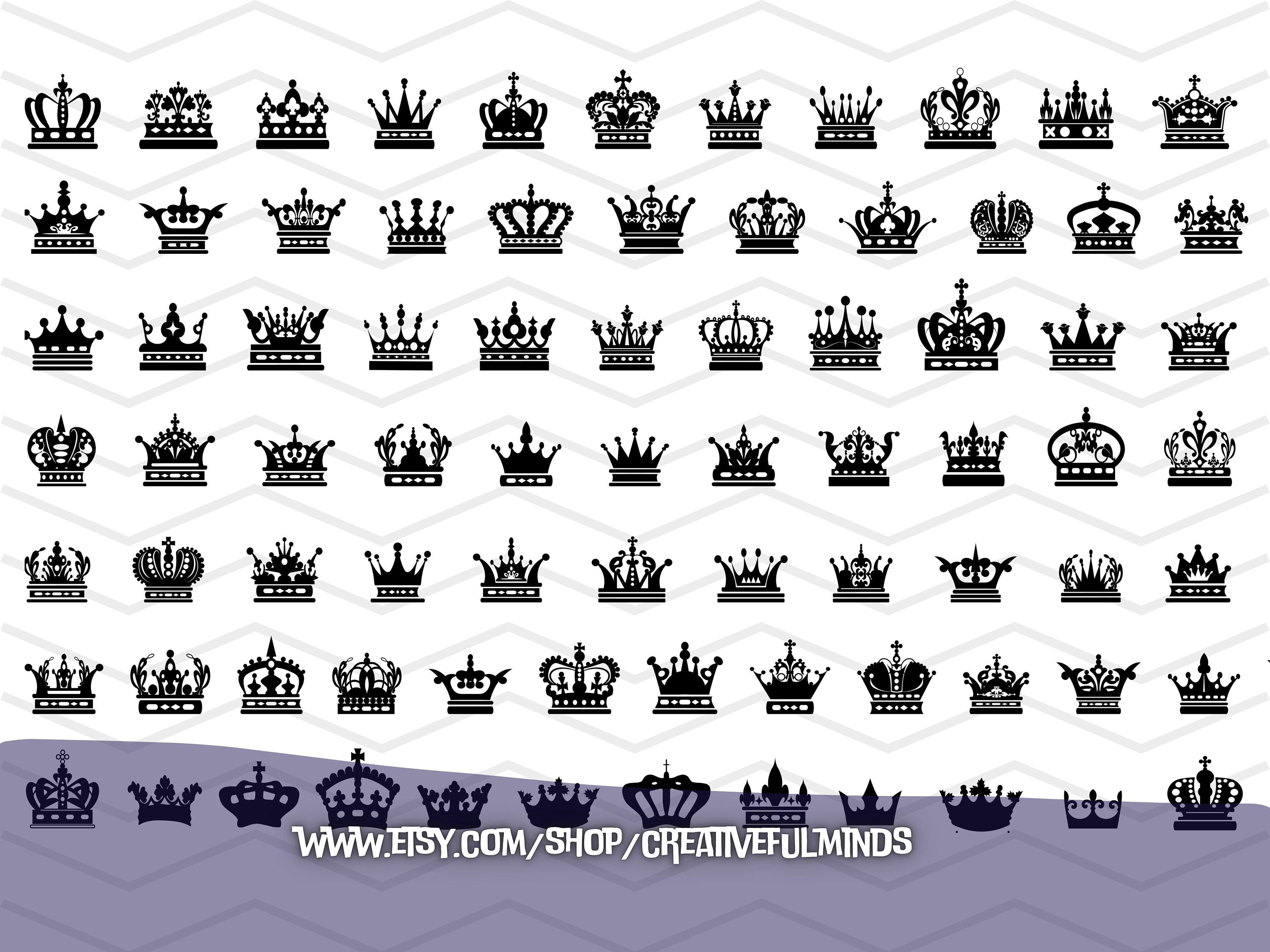 King Crowns SVG Bundle for Cricut, CNC, Laser, Etc Creative Projects ...