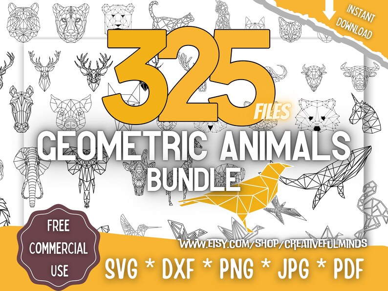 Geometric Animals SVG Bundle for Cricut CNC Laser Etc - Etsy Australia