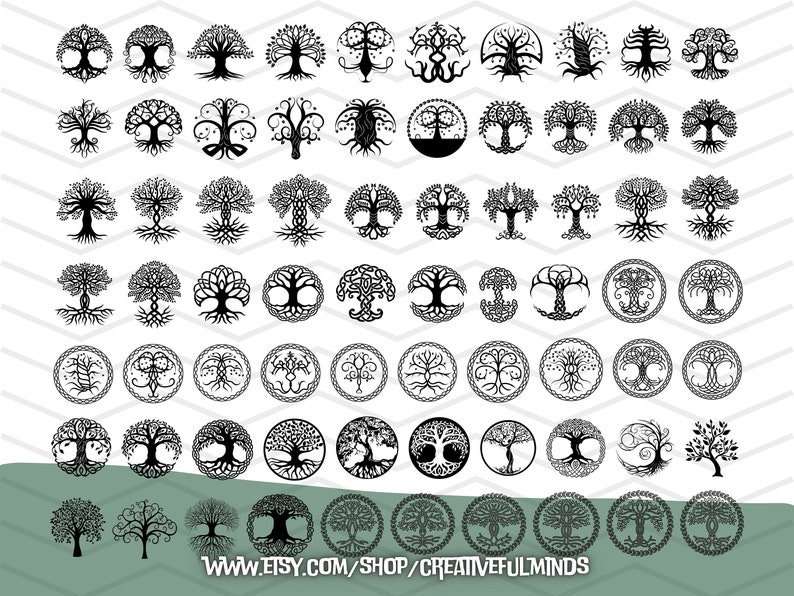 Celtic Trees SVG Bundle | Life Tree SVG | for Cricut, CNC, Laser, Etc ...
