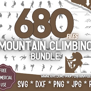 Mountain Climbing SVG Bundle | for Cricut, CNC, Laser, Etc | Creative ...