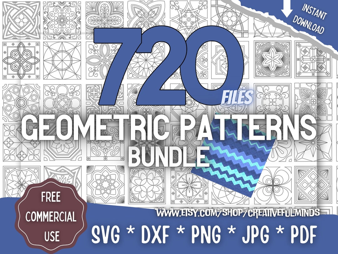 Geometric Patterns SVG Bundle | for Cricut, CNC, Laser, Etc | Creative Projects | Instant ...