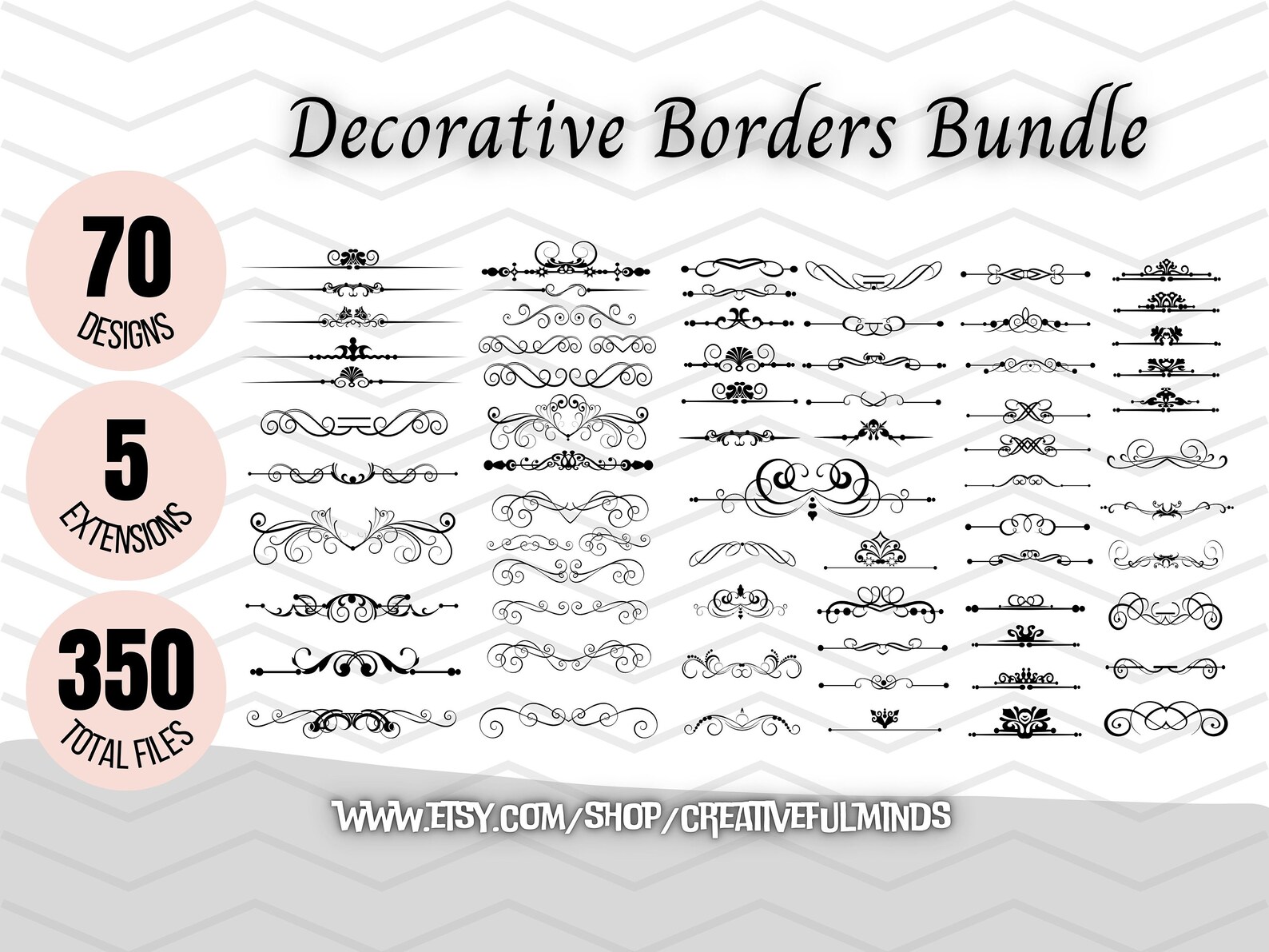 Decorative Borders SVG Bundle | for Cricut, CNC, Laser, Etc | Creative ...