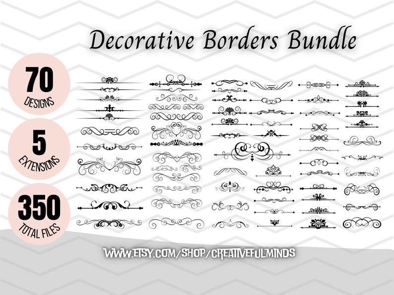 Decorative Borders SVG Bundle | for Cricut, CNC, Laser, Etc | Creative ...