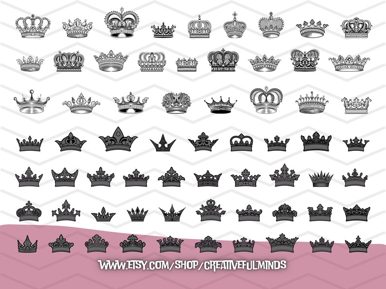 Crowns SVG Bundle for Cricut CNC Laser Etc Creative - Etsy