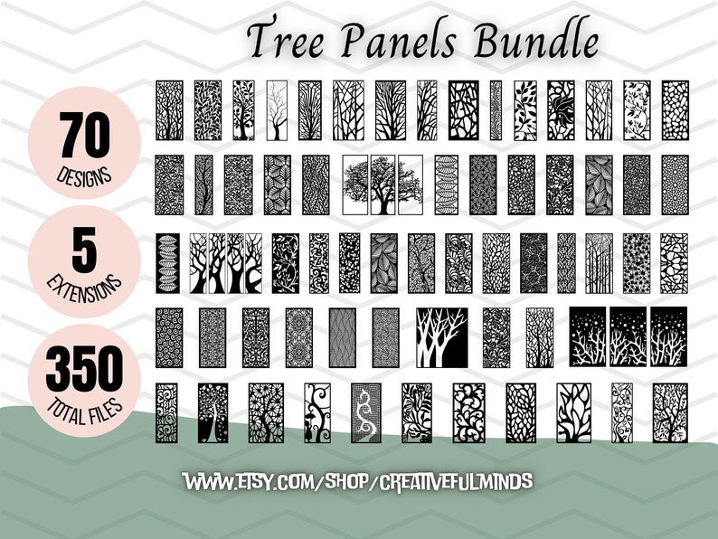 Tree Panels SVG Bundle | for Cricut, CNC, Laser, Etc | Creative ...