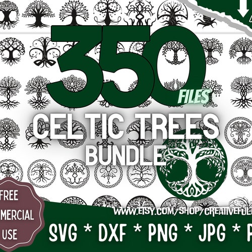 Celtic Trees SVG Bundle Life Tree SVG for Cricut CNC - Etsy