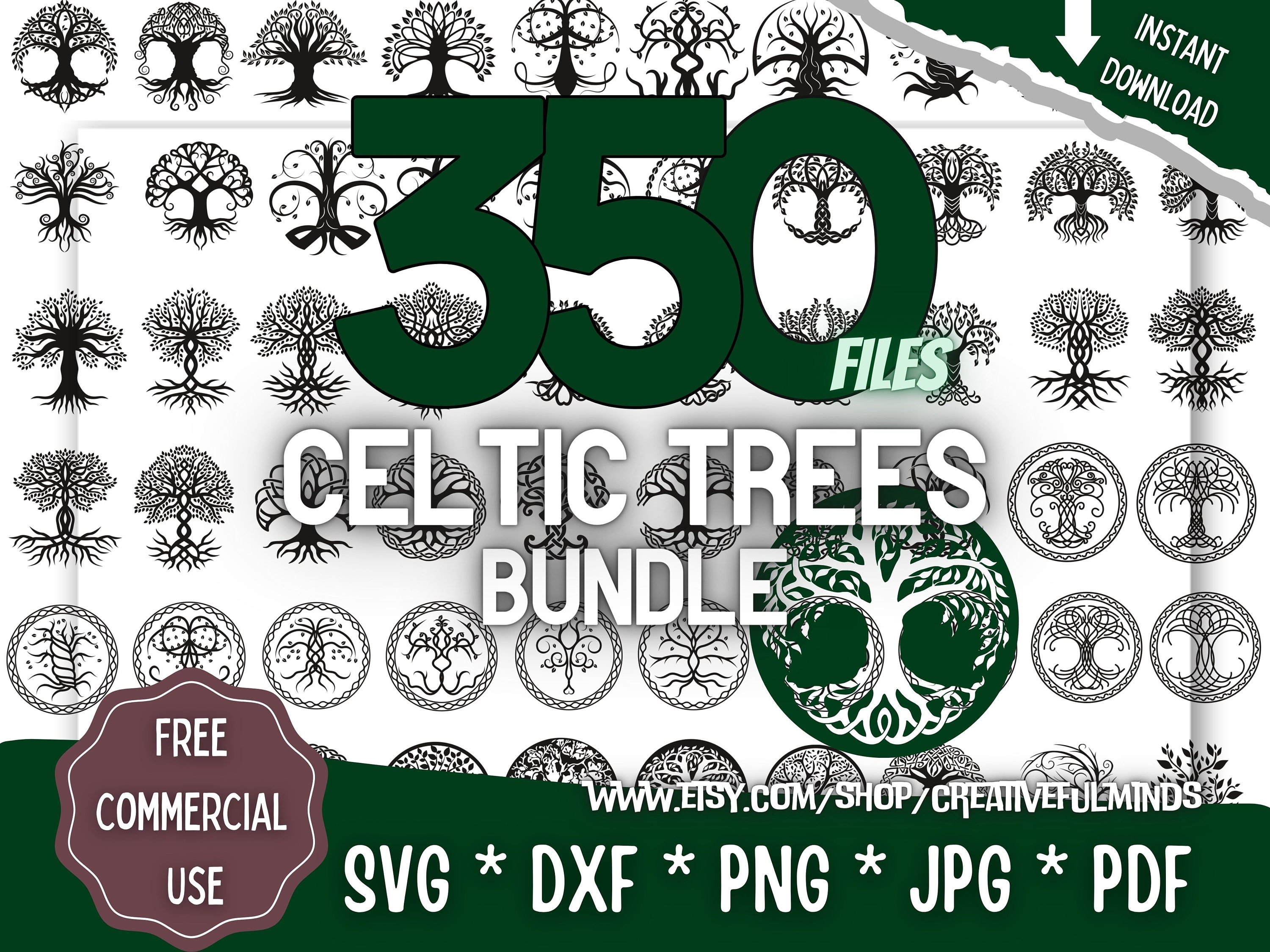 Celtic Trees SVG Bundle | Life Tree SVG | for Cricut, CNC, Laser, Etc ...