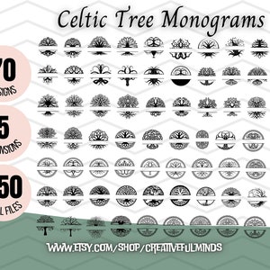 Celtic Tree Monograms SVG Bundle | Life Tree SVG | for Cricut, CNC ...