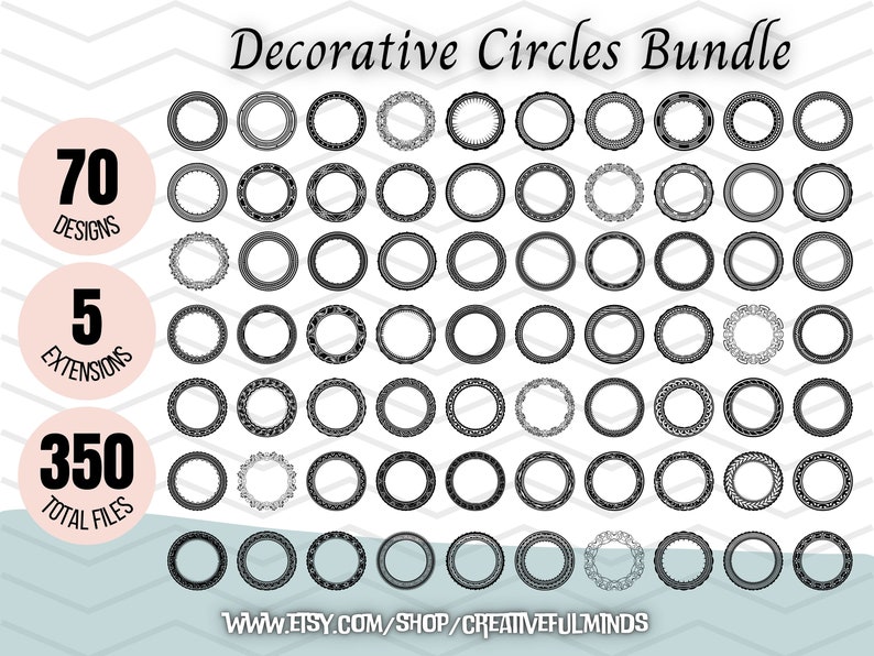 Decorative Circles SVG Bundle | for Cricut, CNC, Laser, Etc | Creative ...