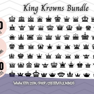 King Crowns SVG Bundle for Cricut, CNC, Laser, Etc Creative Projects ...