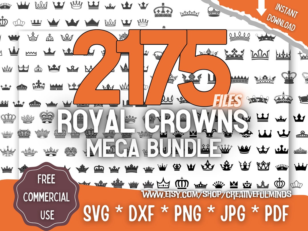 Royal Crowns Mega Bundle SVG | King and Queen Crowns | Creative ...