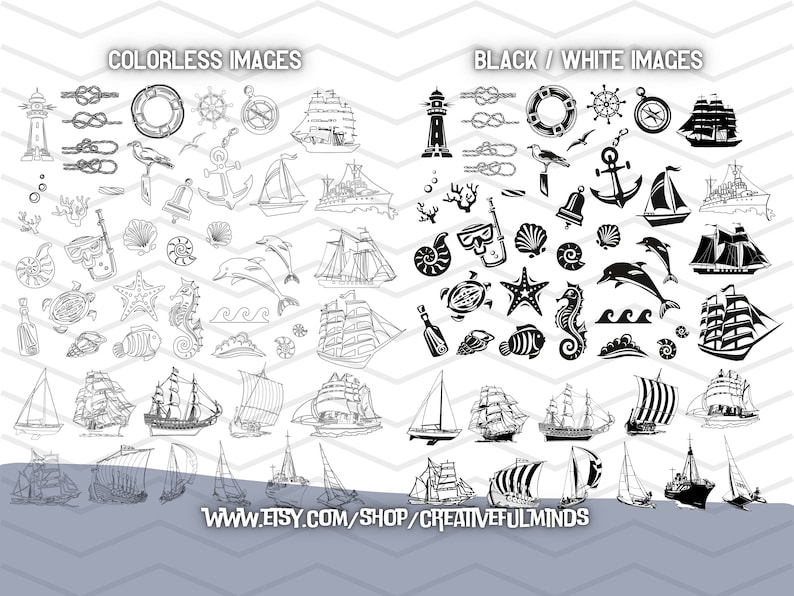 Nautical Decor SVG Bundle | Sailing, Ocean, Beach | for Cricut, CNC ...