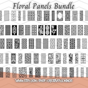Floral Panels Mega Bundle SVG | for Creative Projects and Home Decor ...