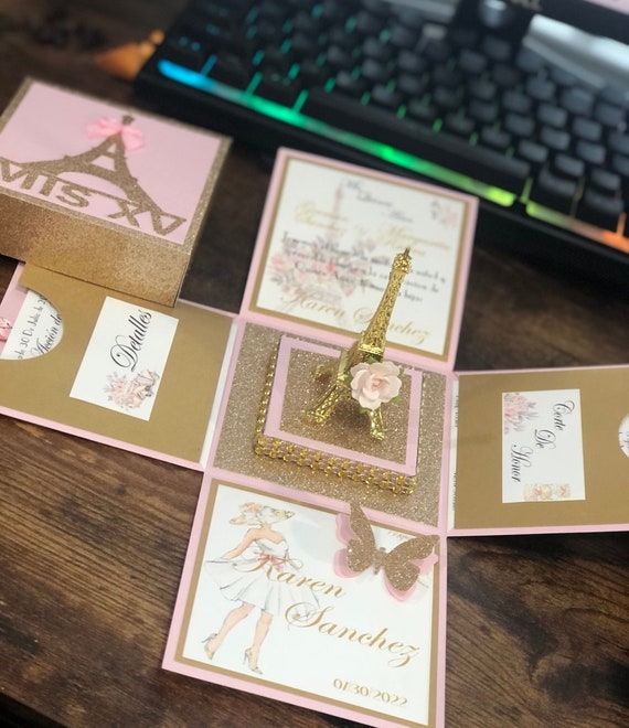 Exploding Box Quinceanera Invitation - Etsy