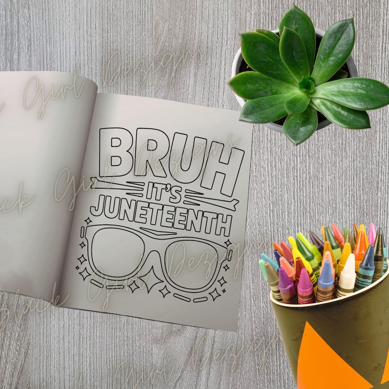 Juneteenth Black History Coloring Pages: Printable Bundle (PNG, PDF) - Etsy