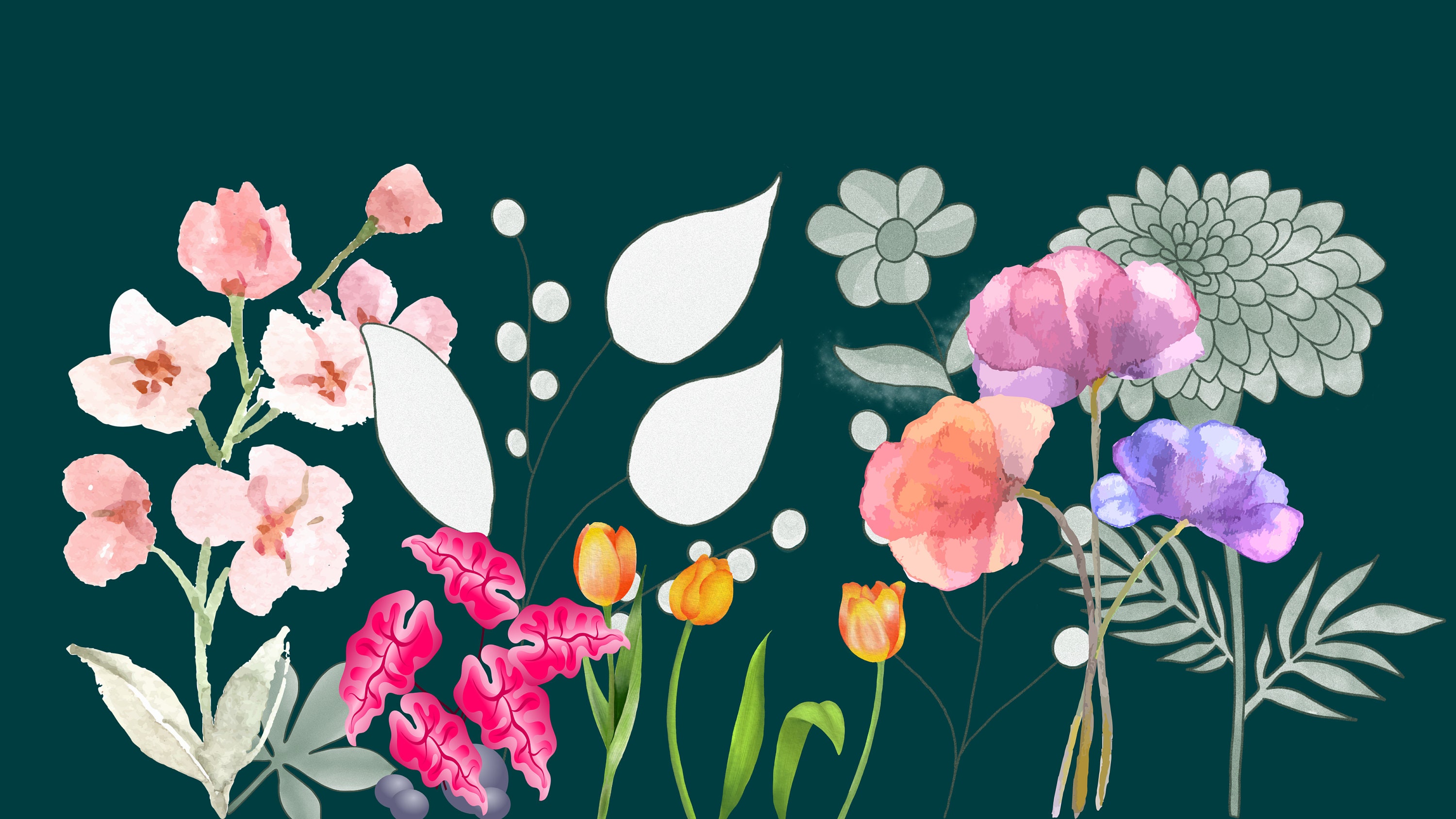 4K Flower Background Computer Background Desktop - Etsy
