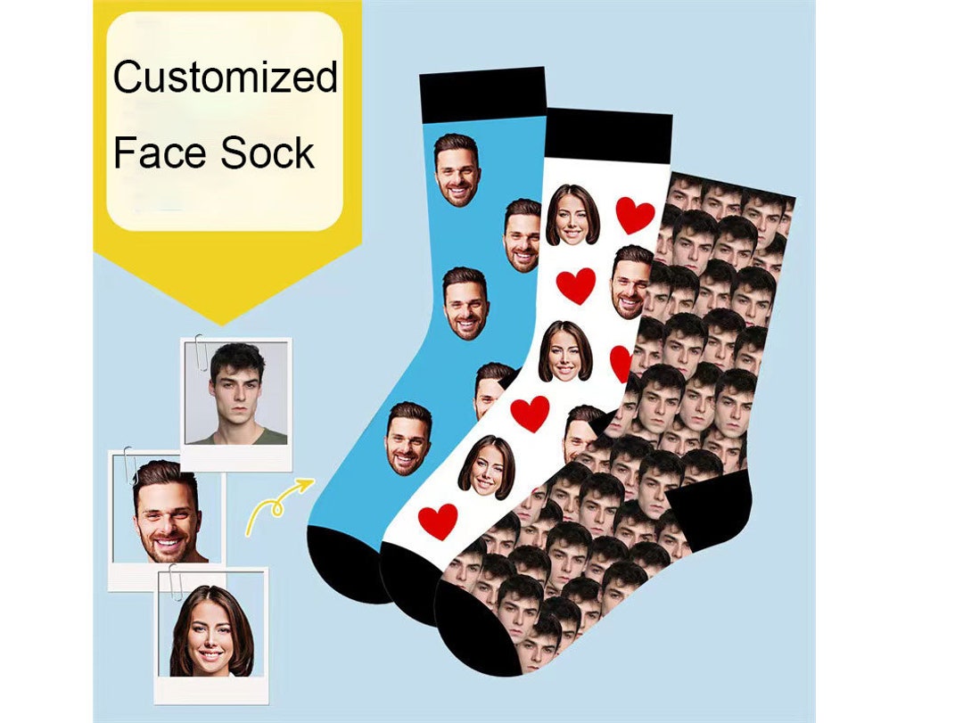 Custom Face Socks, Personalized Photo Socks, Unique Gift - Etsy