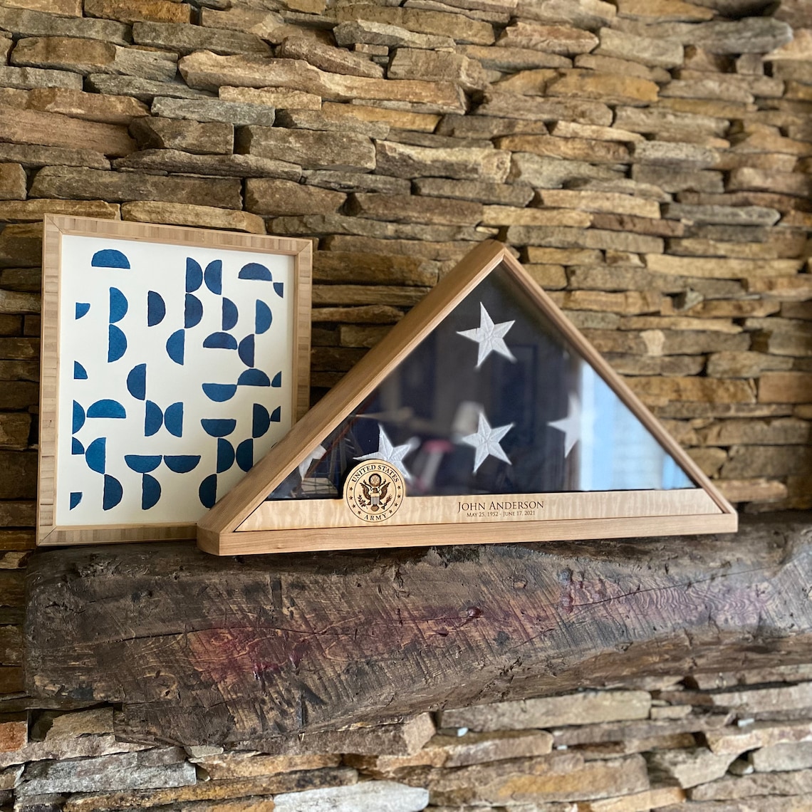 Personalized Memorial Flag Display Case for a 5 X 9 Burial or - Etsy
