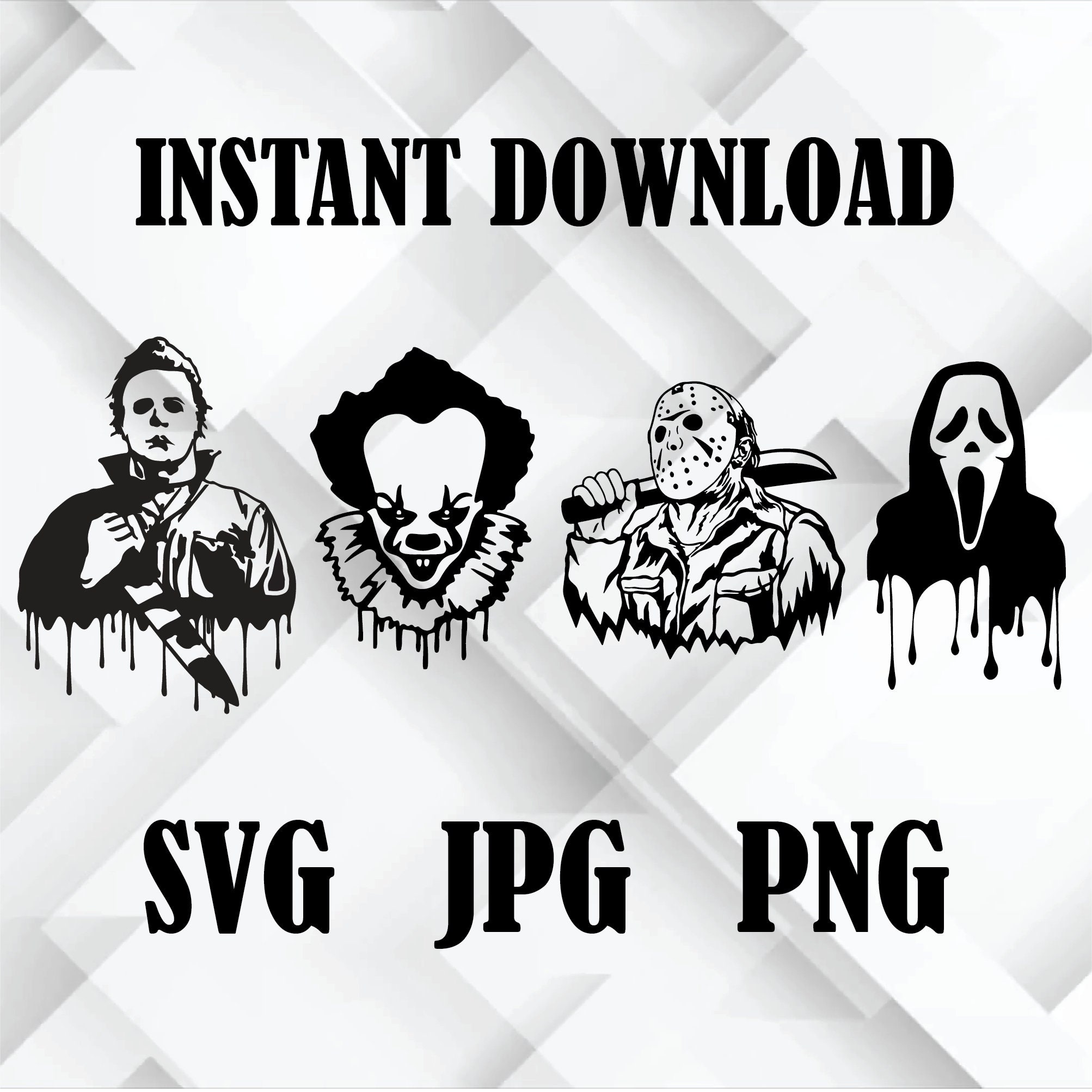 Instant Download, Png, SVG DOWNLOAD Horror Films Halloween ...