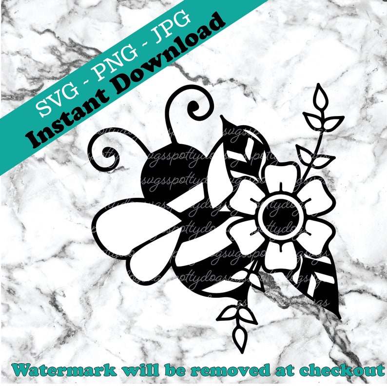 Instant Download, Png, SVG DOWNLOAD Floral Bee, Bees, Save the Bees - Etsy