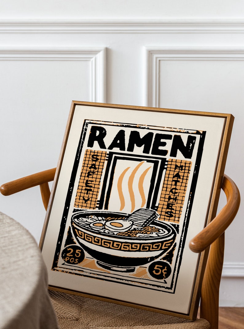 The 5 Cent Ramen - Japanese Ramen Poster | Printable Kitchen Poster ...