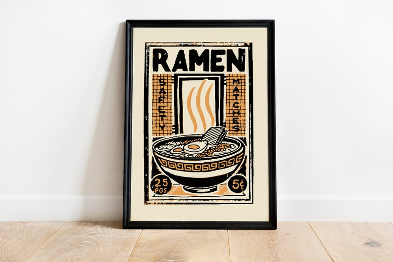 The 5 Cent Ramen - Japanese Ramen Poster | Printable Kitchen Poster ...
