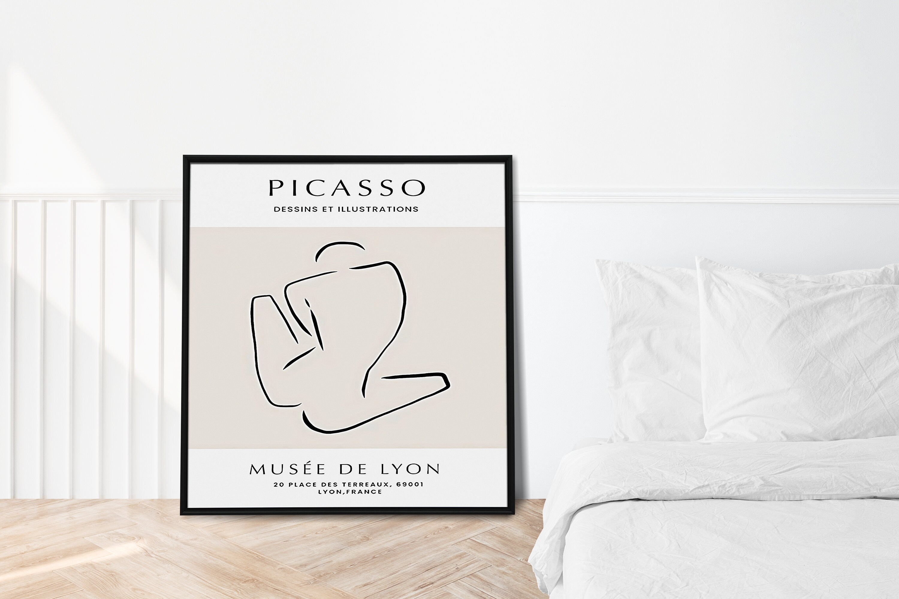 Picasso Musee De Lyon Line Art Drawing Vintage Minimal - Etsy