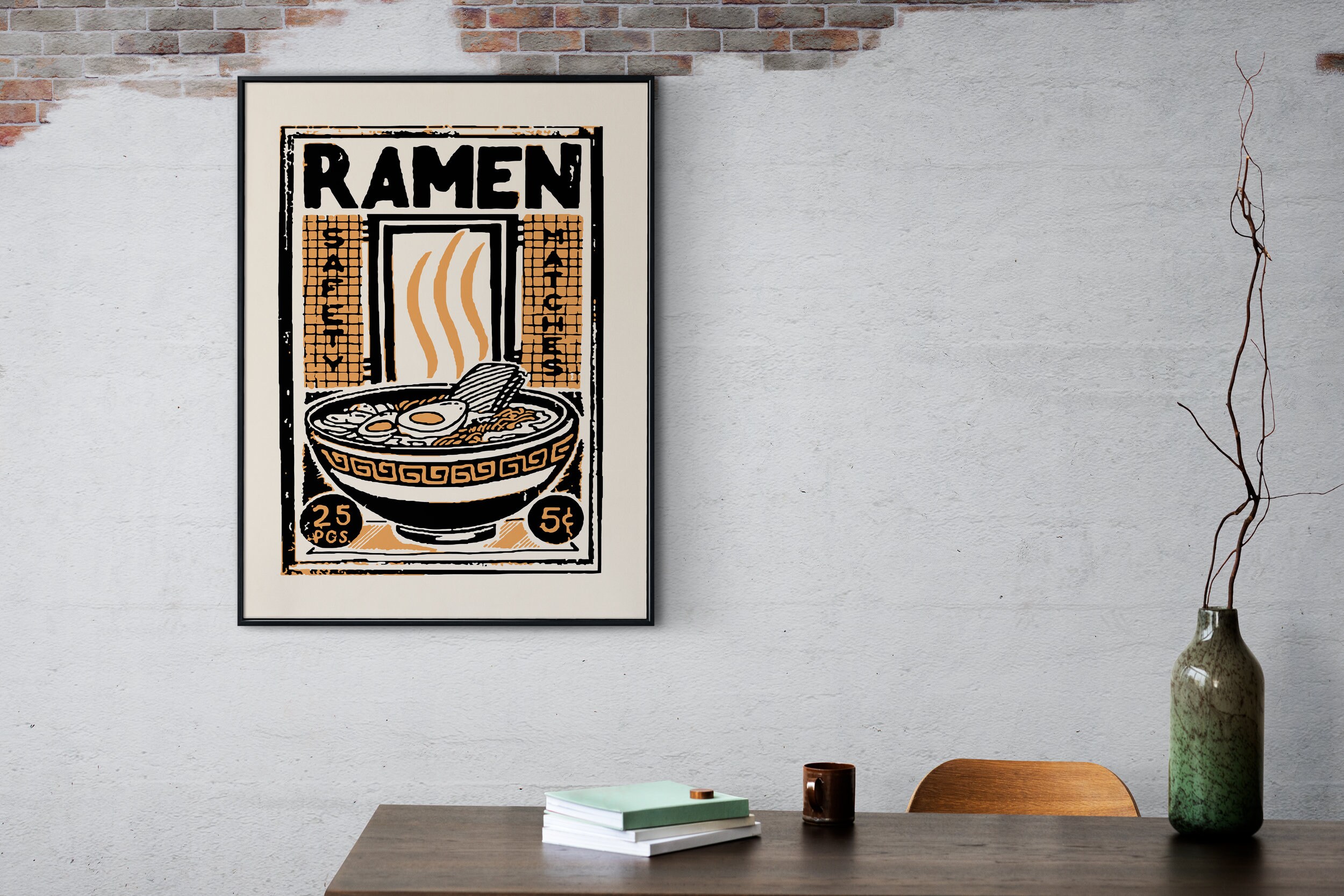 The 5 Cent Ramen - Japanese Ramen Poster | Printable Kitchen Poster ...
