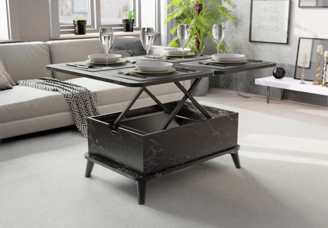 Lift Top Extendable Coffee & Dining Table 6 IN 1 Space - Etsy