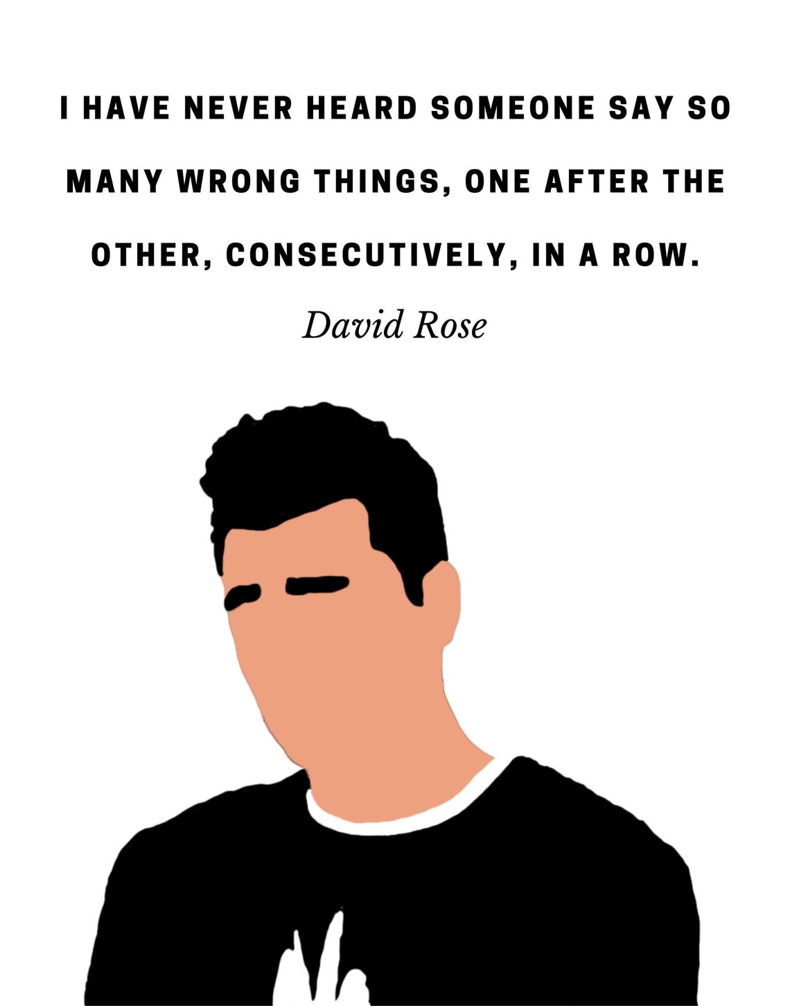 Schitt's Creek David Rose Quote - Etsy