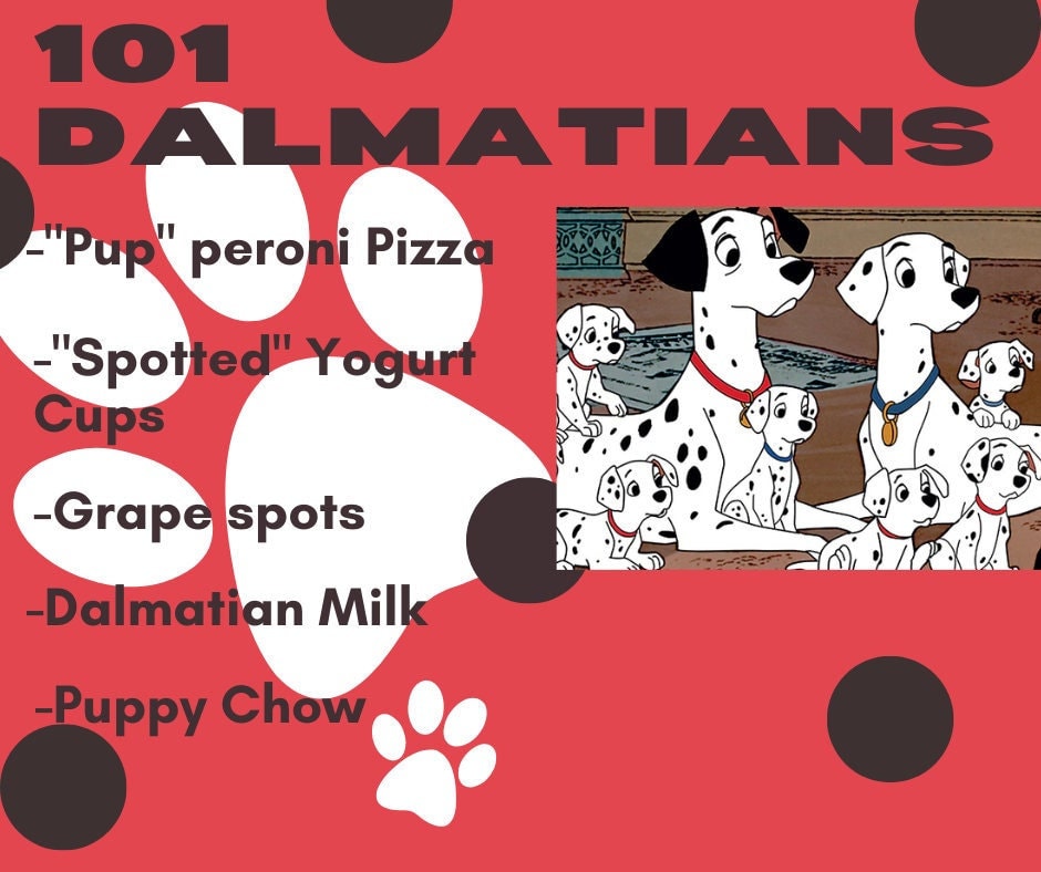 Editable 101 Dalmatians Dinner Menu - Etsy