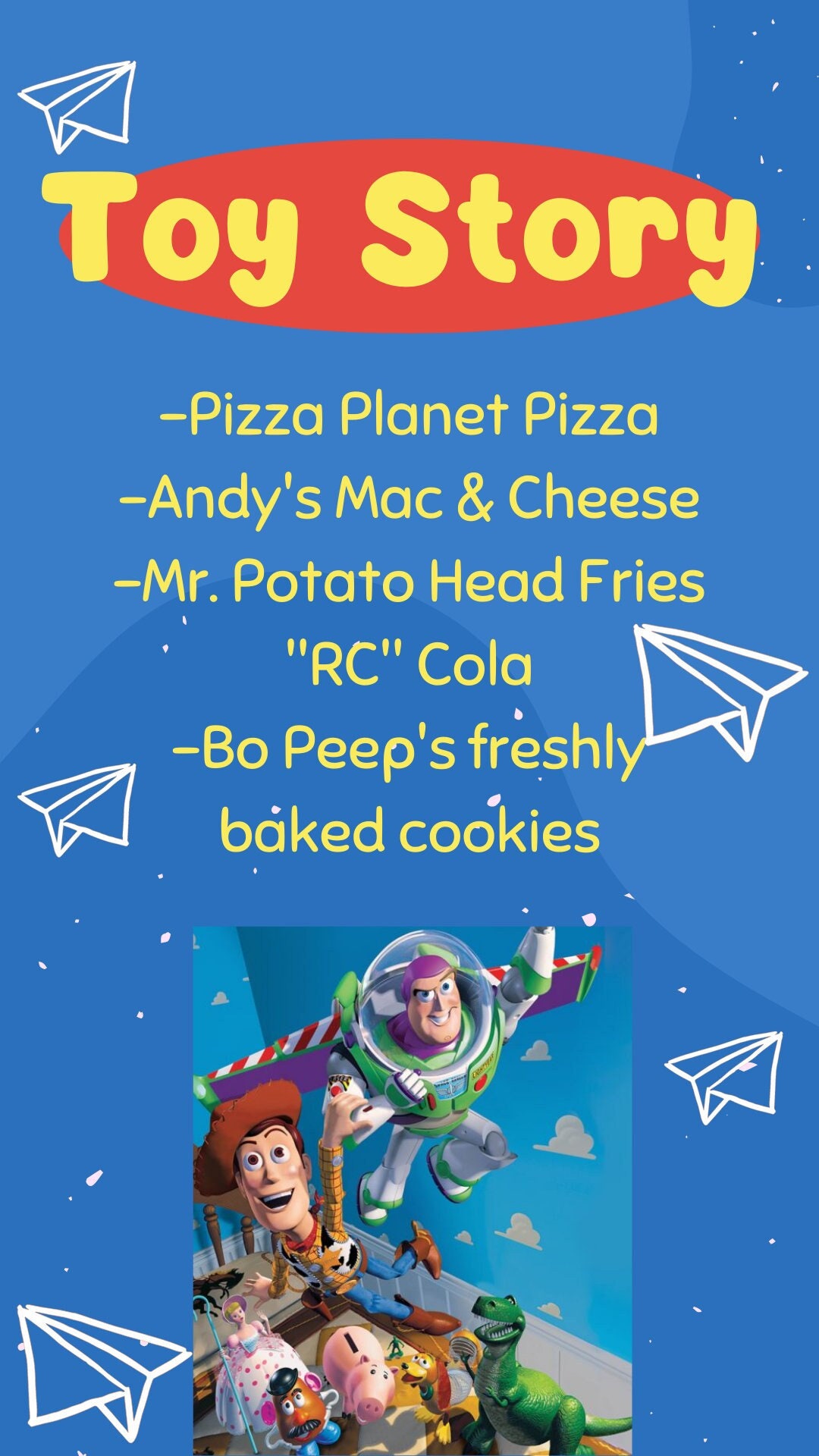 Editable Toy Story Dinner Menu - Etsy UK