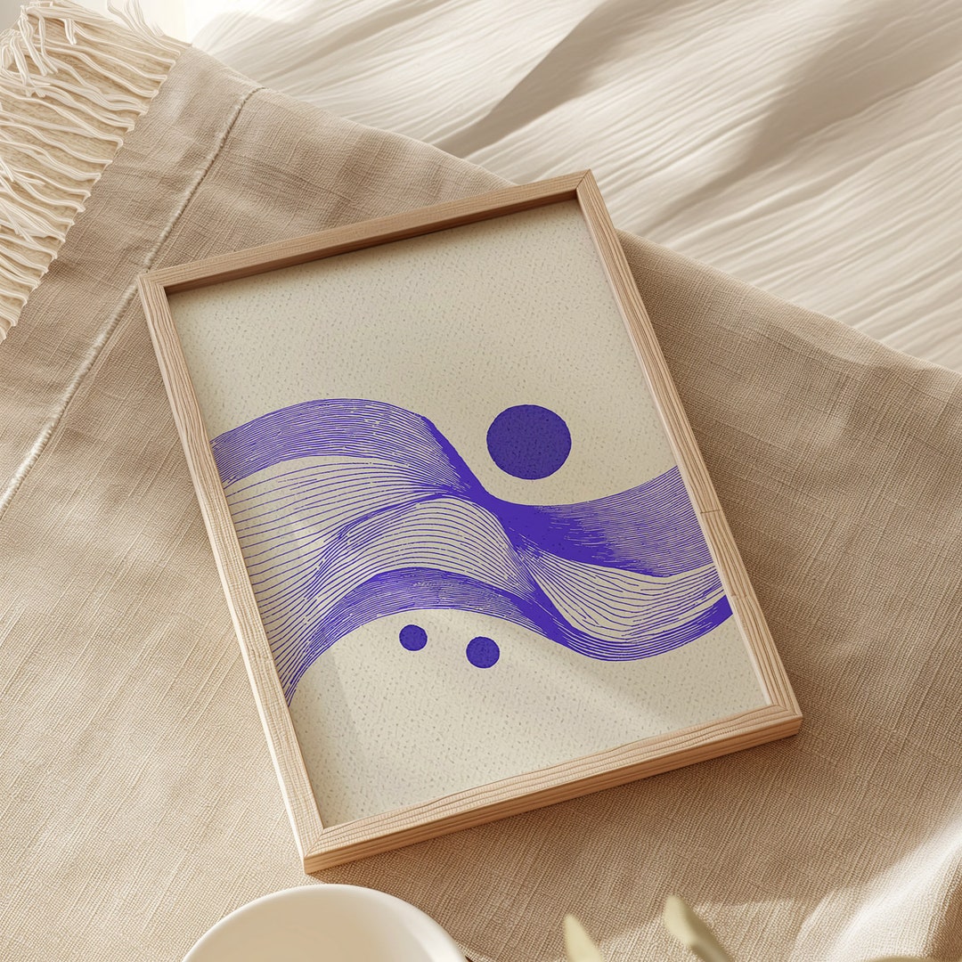 Ocean Blue 1 Poster, Minimal Art, Instant Downloadable Print, Unique ...