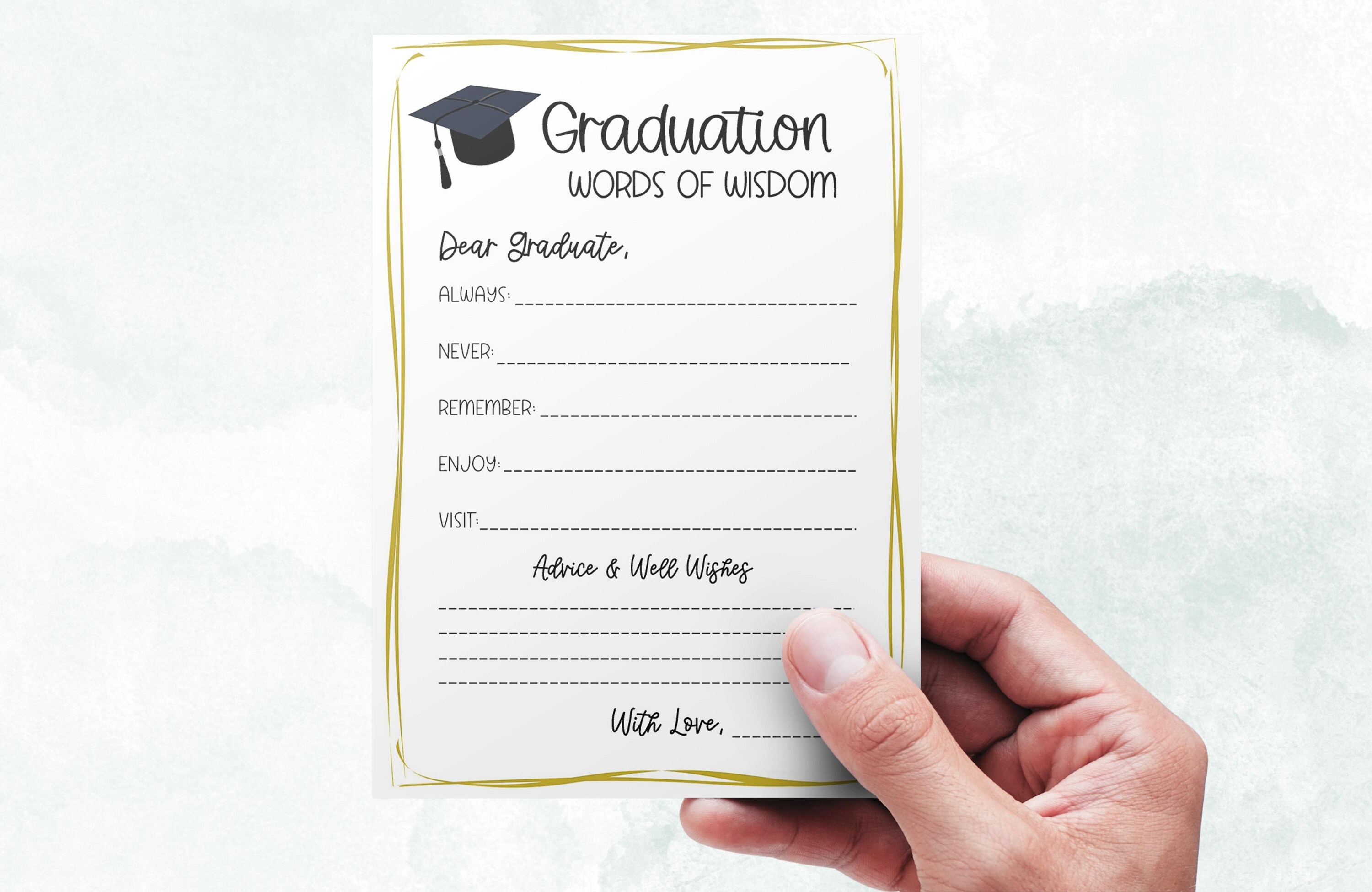 GRADUATION BUNDLE Printable Games, Scattergories, Words of Wisdom ...