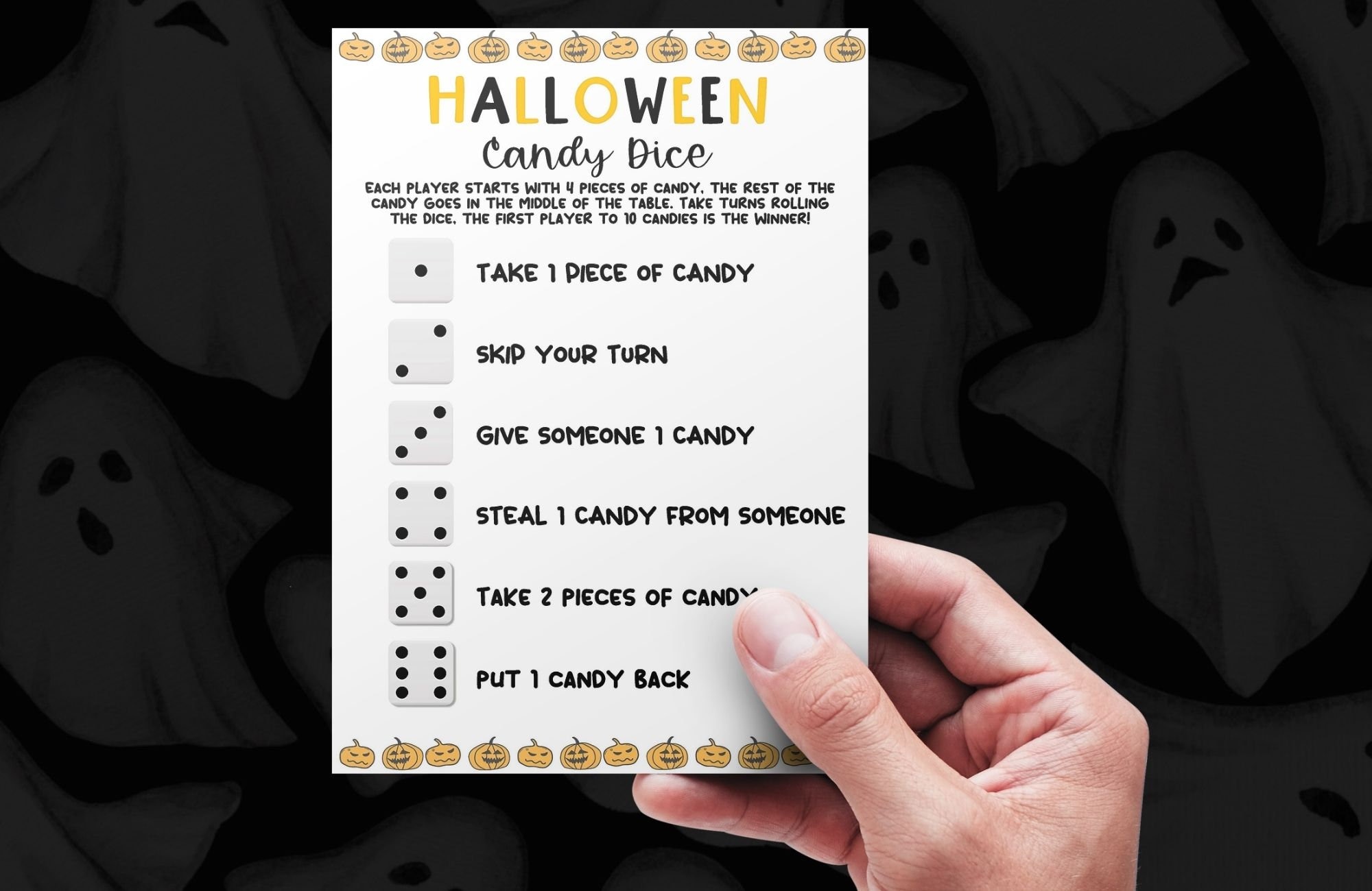HALLOWEEN BUNDLE Printable Games, Match the Phobia, Pumpkin Dice ...