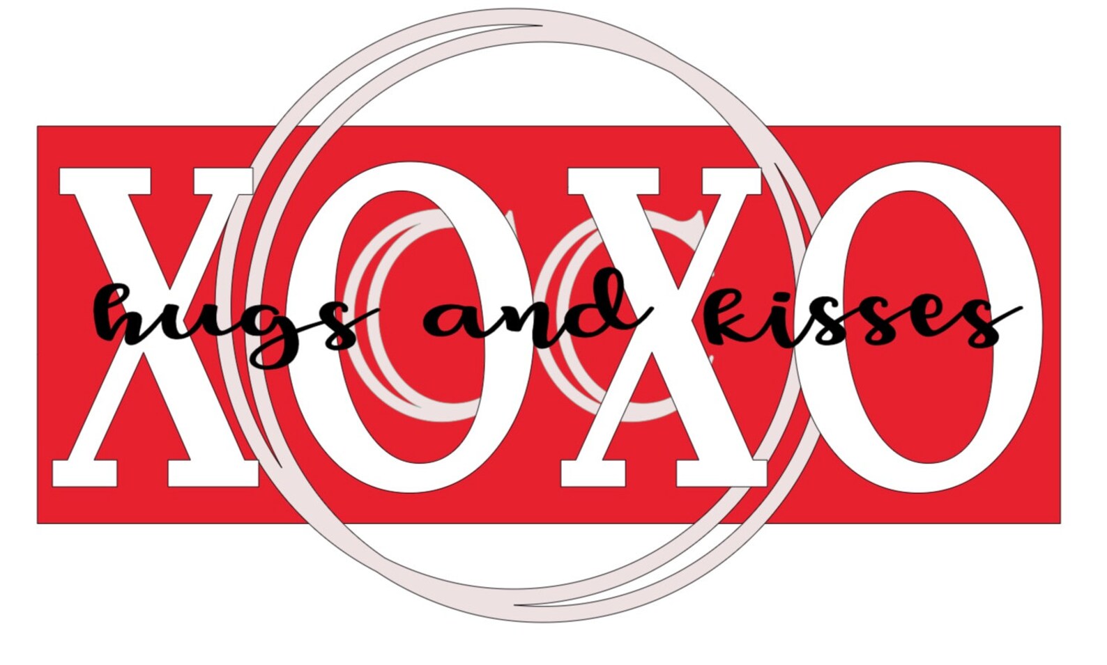 XOXO Hugs and Kisses SVG - Etsy