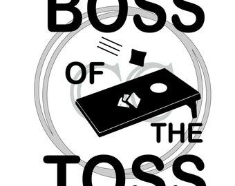 Boss of the Toss Sign, Custom Corn Hole Winner Gift, Personalized Bags ...