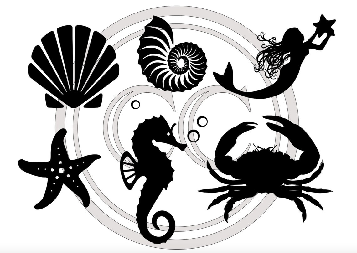 Sea Life SVG Files - Etsy
