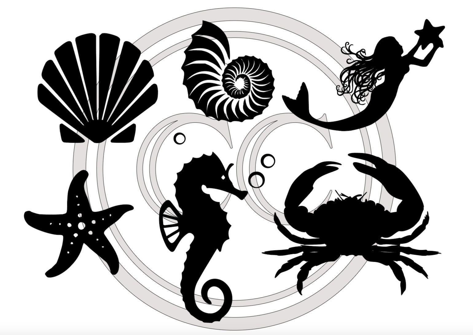 Sea Life SVG Files - Etsy