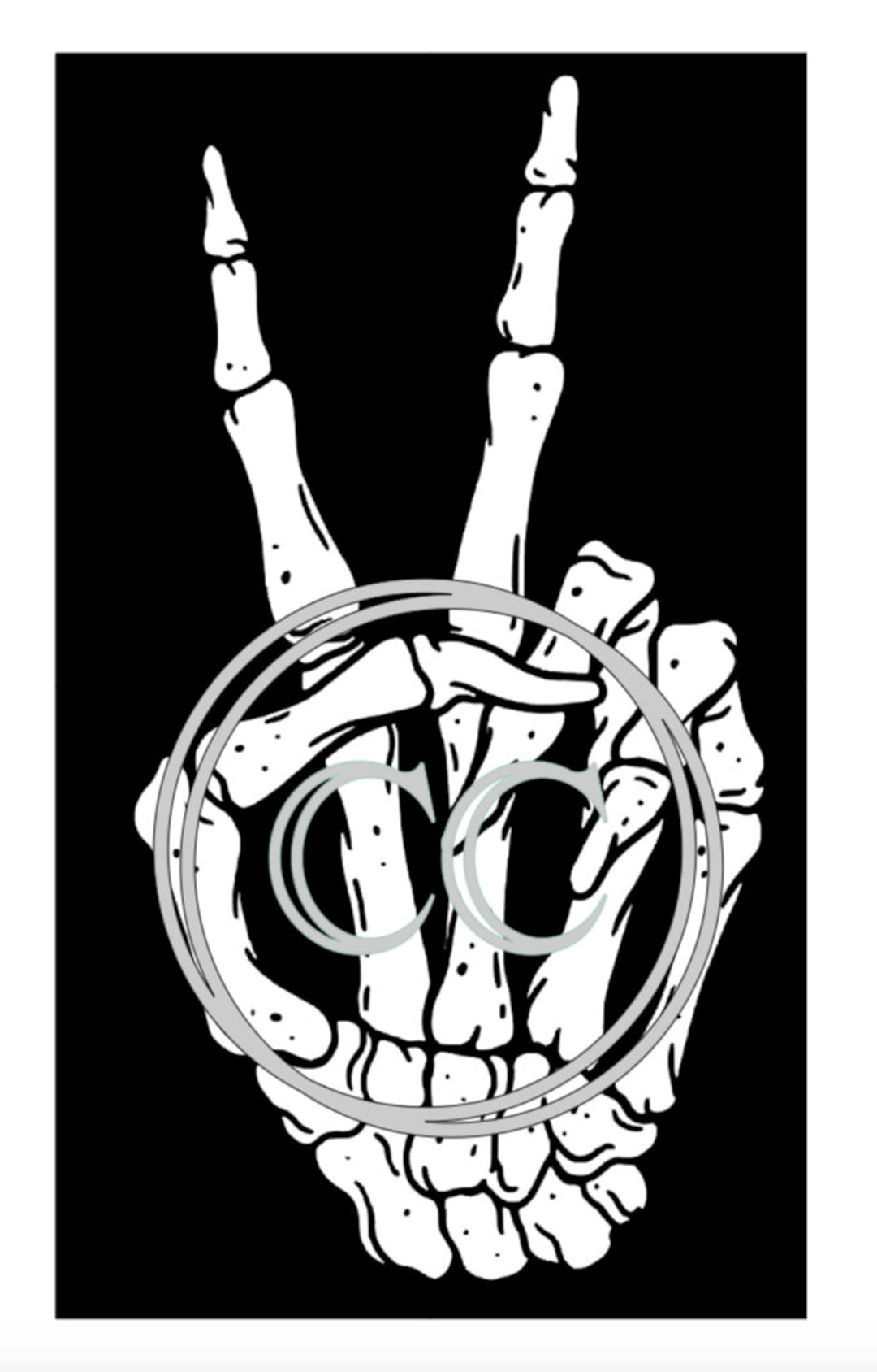 Peace Skeleton Hand SVG - Etsy