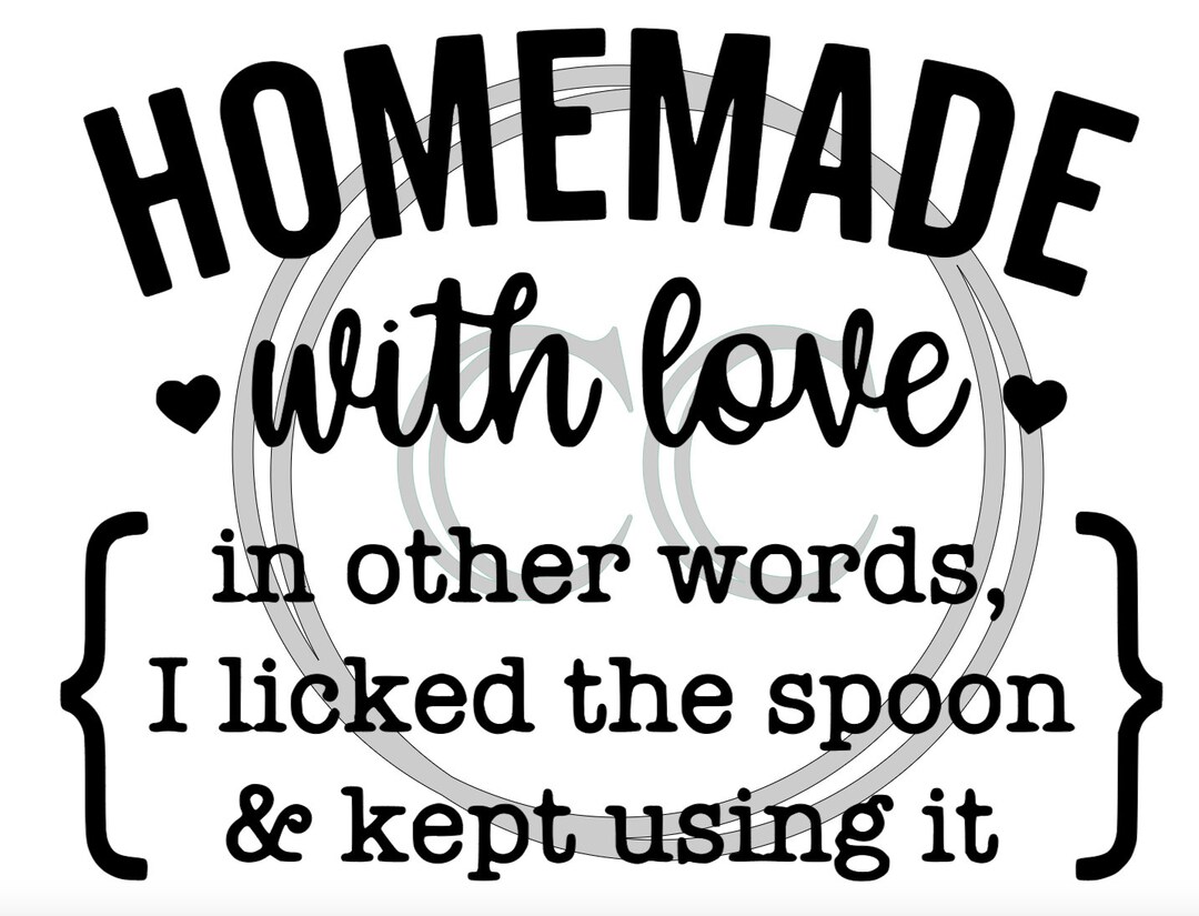 Homemade With Love SVG - Etsy
