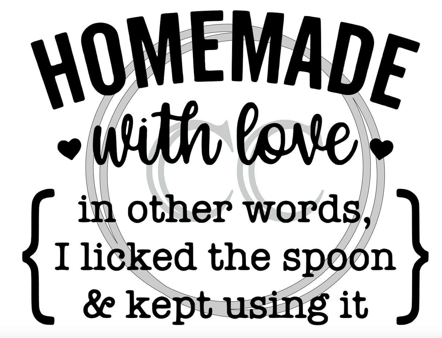 Homemade With Love SVG - Etsy