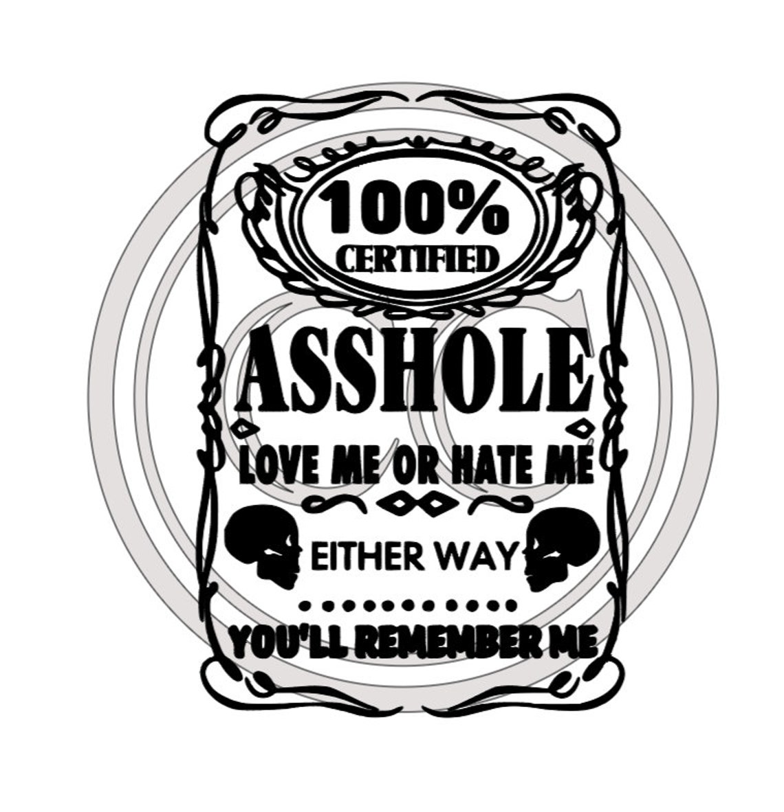 100 Asshole Svg Etsy