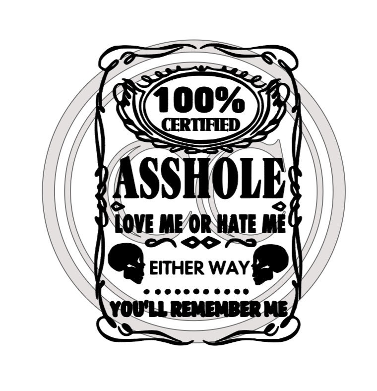 100 Asshole Svg Etsy