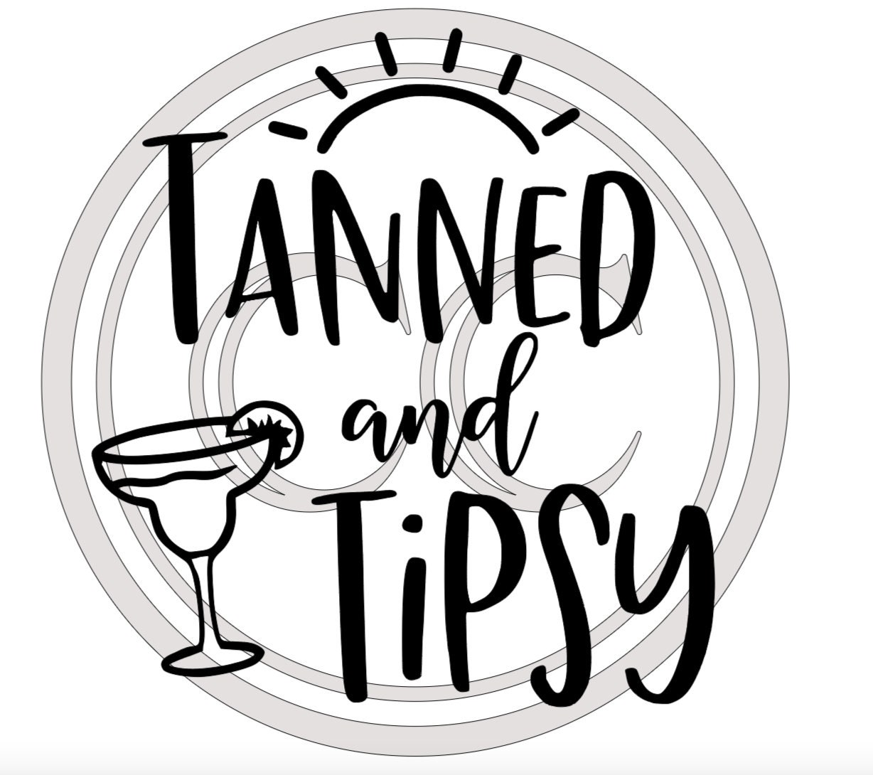 Tanned and Tipsy SVG - Etsy
