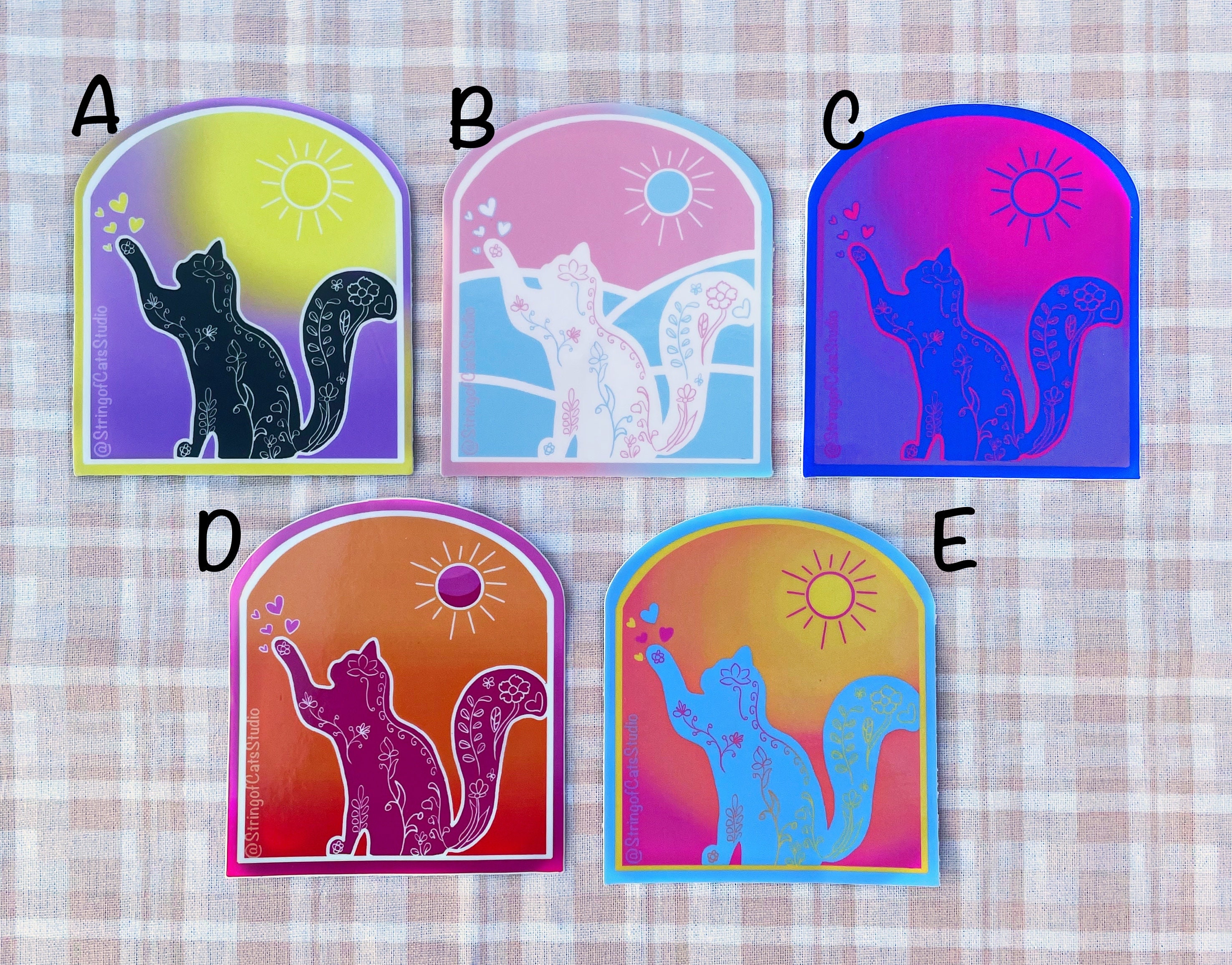 Subtle Pride Cat Stickers, Purrr Ride Cat Stickers, Gay Pride Support ...