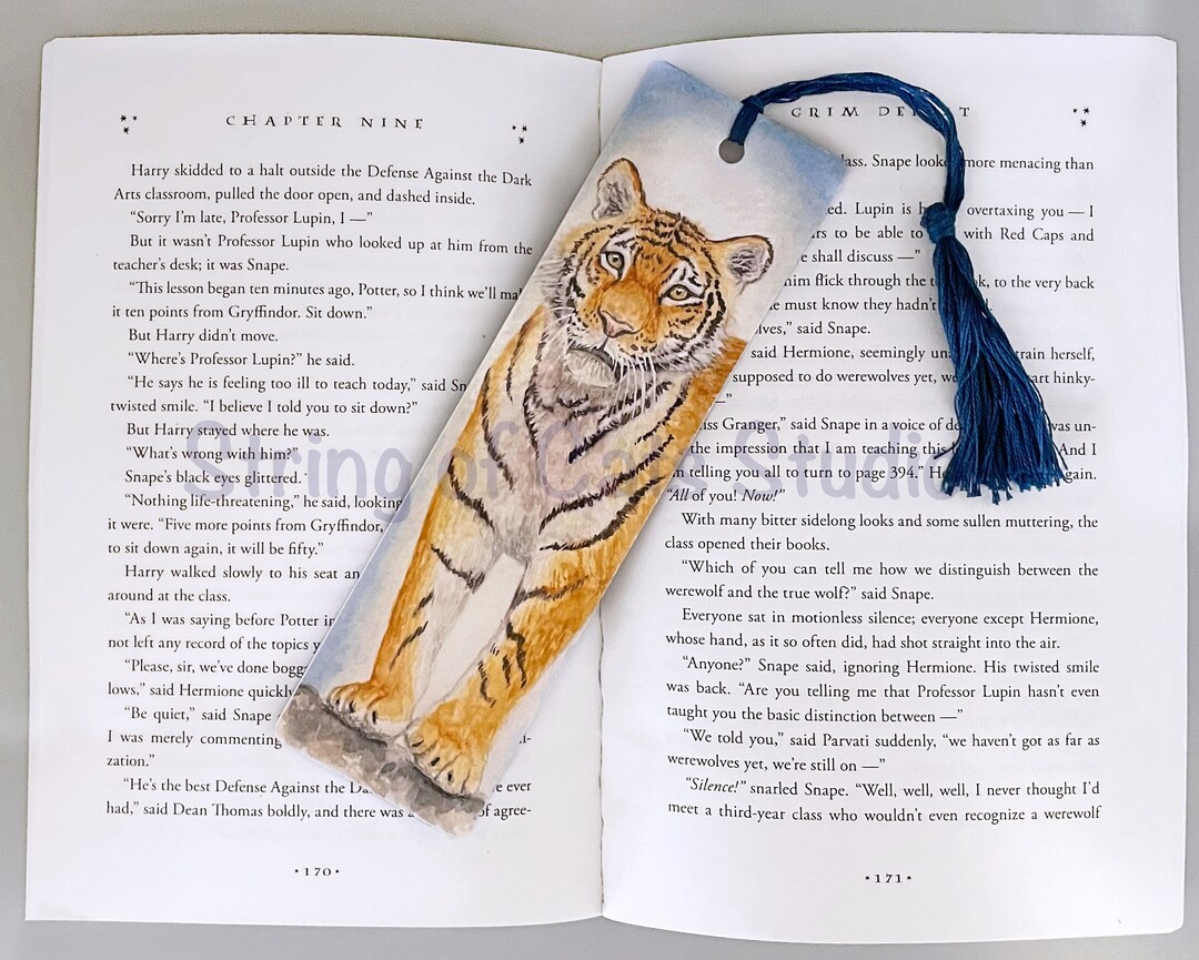 Tiger Watercolor Bookmark, Year of the Tiger, Endangered Animal Art ...